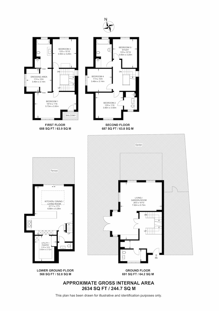 London square wandsworth common, Wandsworth, SW17. New Homes Foxtons